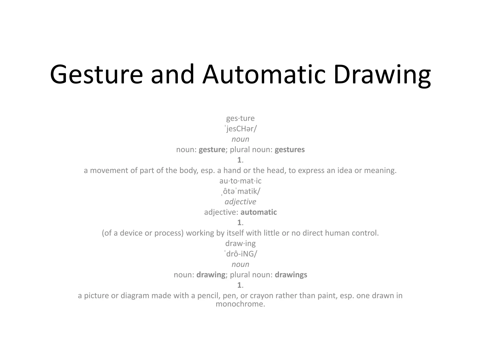 Gesture Drawing Examples Pptx