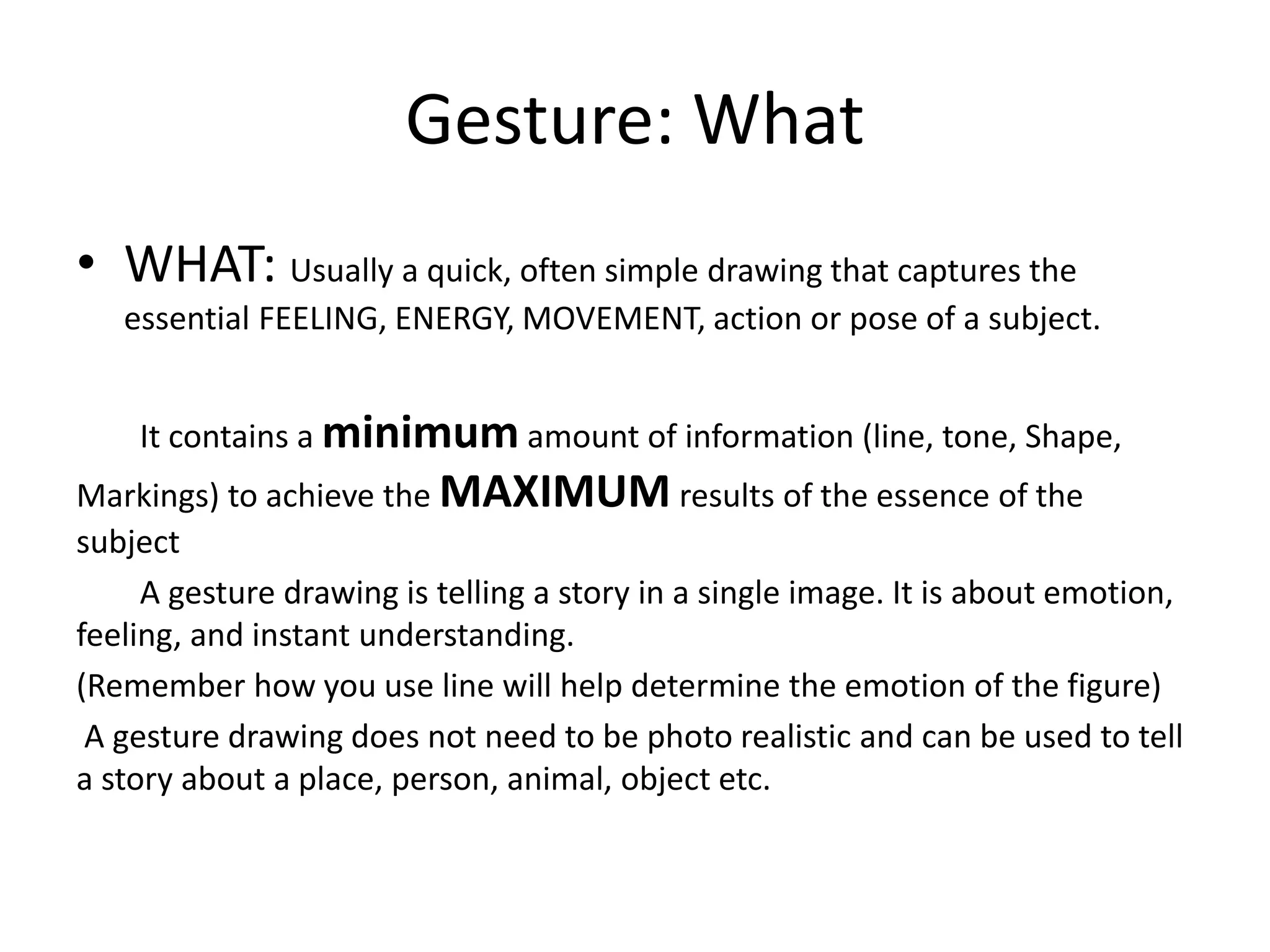 Gesture Drawing examples | PPTX