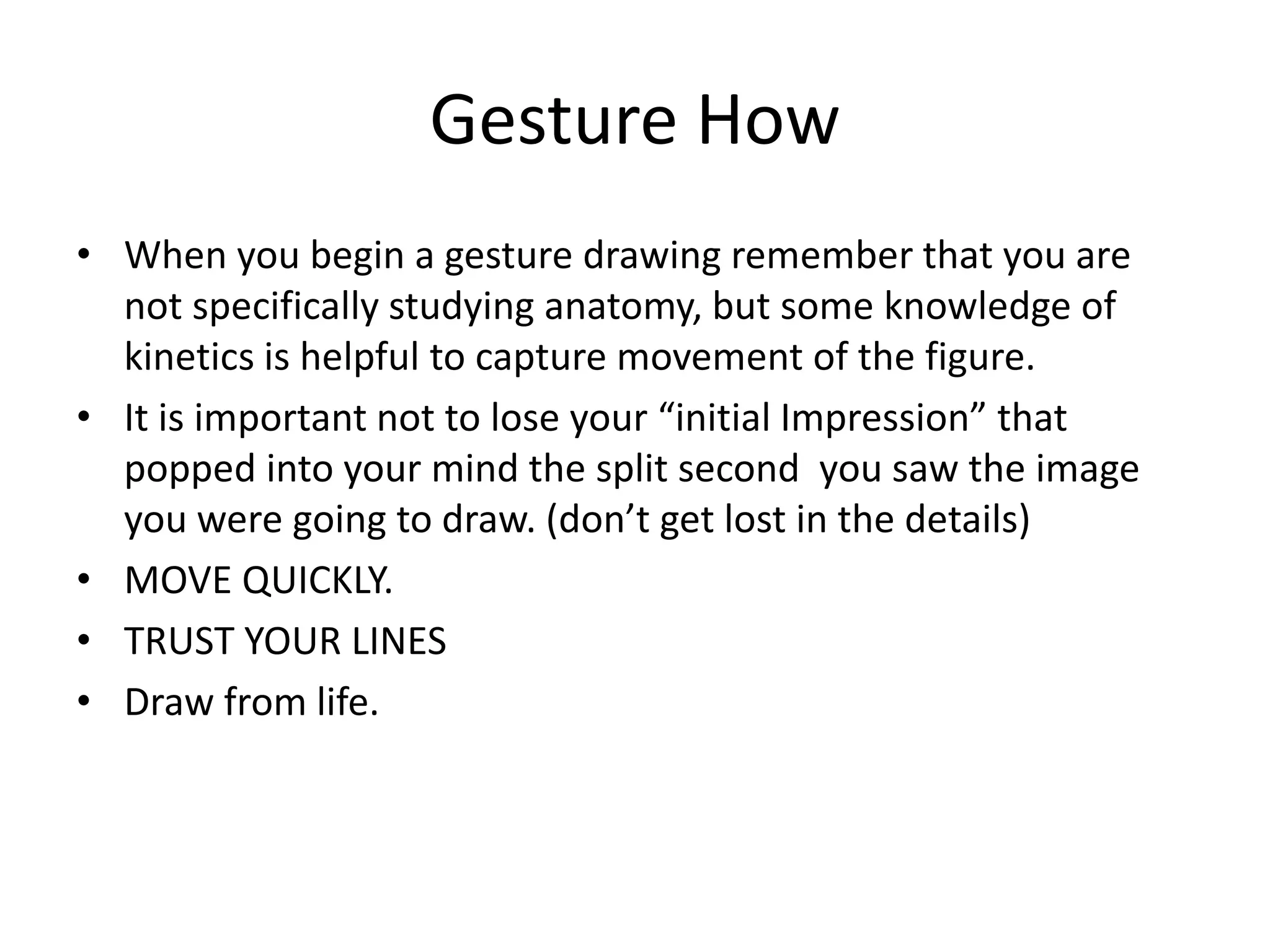Gesture Drawing examples | PPTX