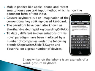 Gesture keyboard | PPTX