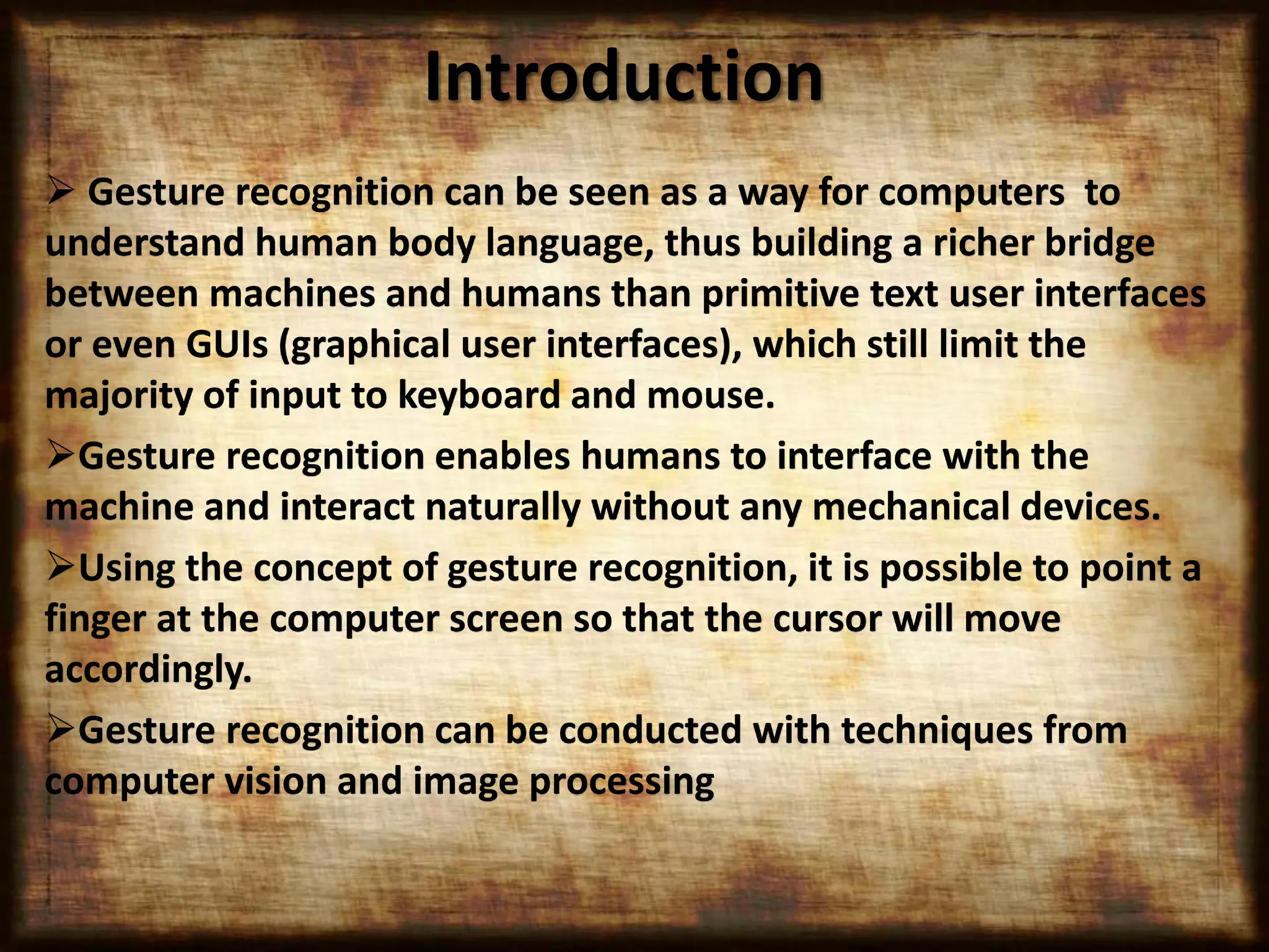 Gesture recognition adi | PPTX | Computer Peripherals | Computing