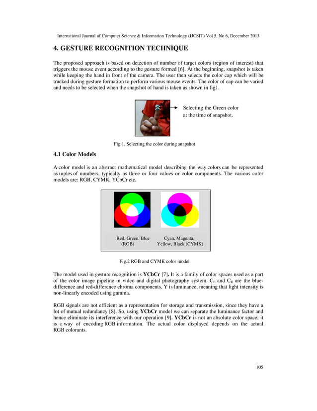 Gesture Recognition Based Mouse Events | PDF