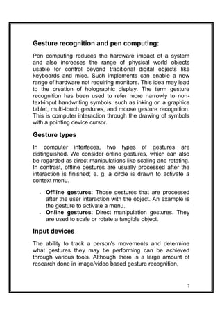Gesture recognition document | PDF