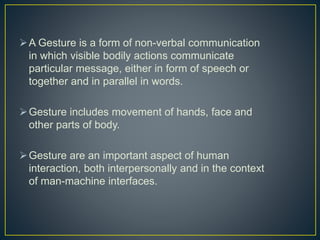 Gesture recognition technology | PPT