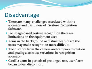 Gesture recognition technology | PPTX