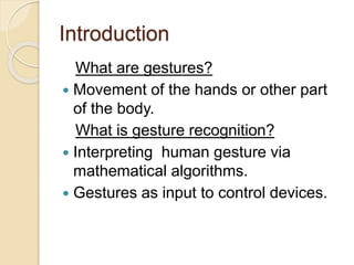 Gesture recognition technology | PPT