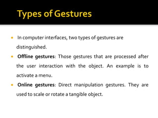 Gesture recognition technology ppt | PPTX