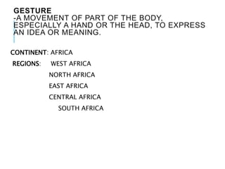 Gestures of Africa | PPTX