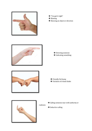 A comprehensive guide to common hand gestures | DOCX