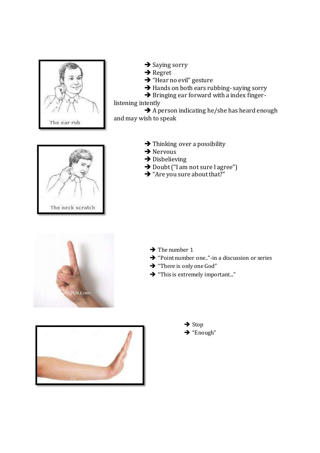 A comprehensive guide to common hand gestures