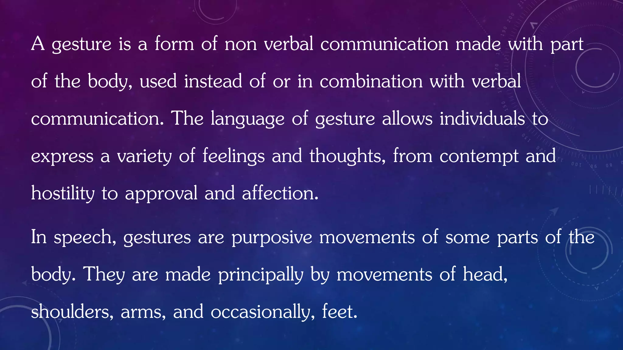 Gestures and body language | PPTX