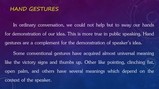 Gestures and body language | PPTX