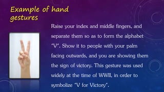 Gestures and body language | PPTX