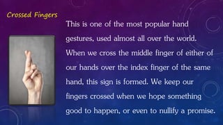 Gestures and body language | PPTX