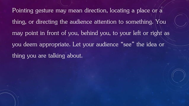 Gestures and body language | PPTX