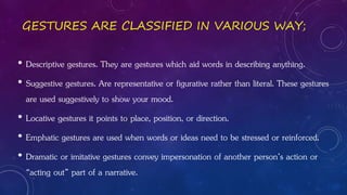 Gestures and body language | PPTX