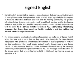 Gestures and sign language for language studies | PPTX