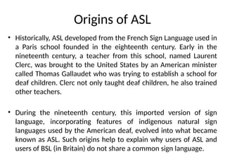 Gestures and sign language for language studies | PPT