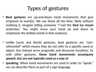 Gestures and sign language for language studies | PPTX