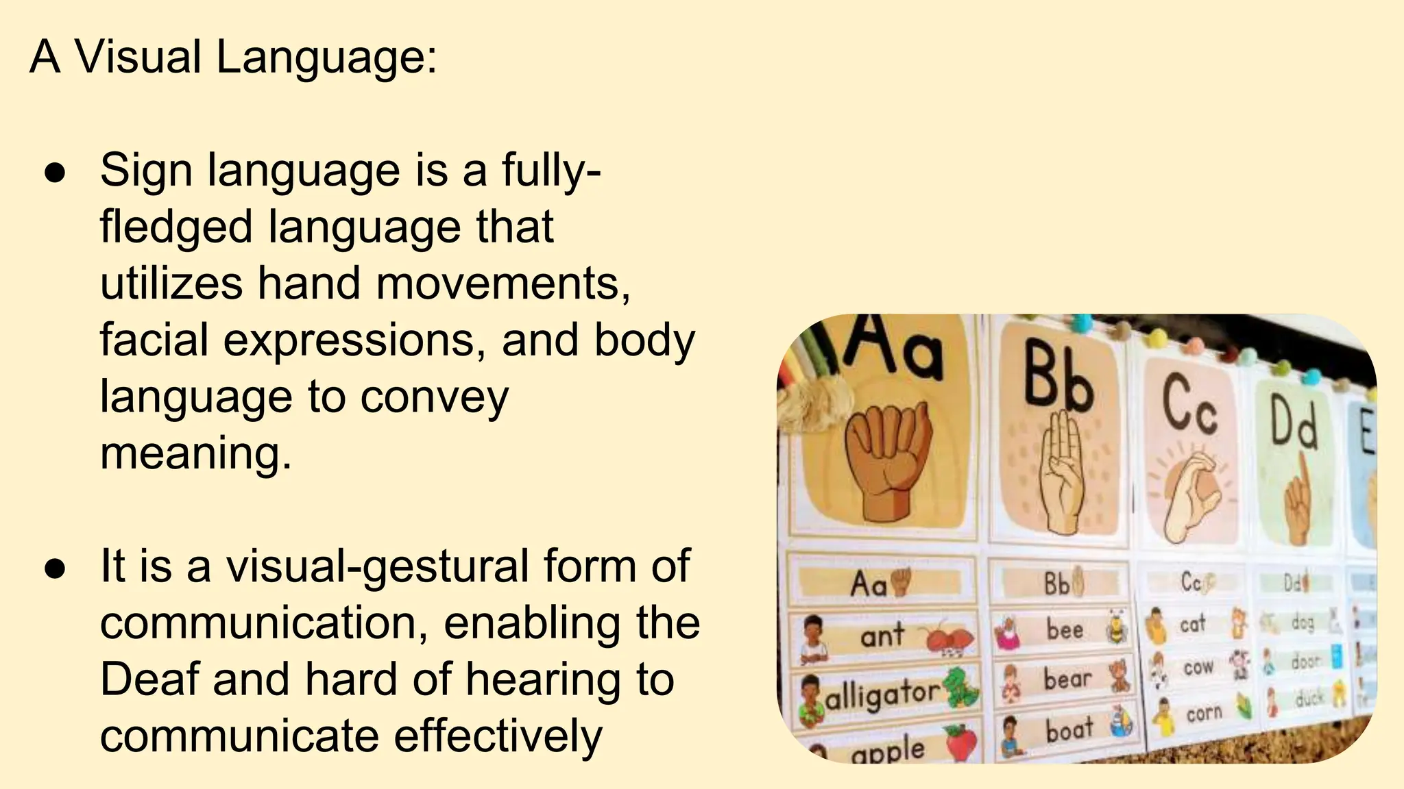 Gestures to Speech- A presentation that talks about sign languages and ...