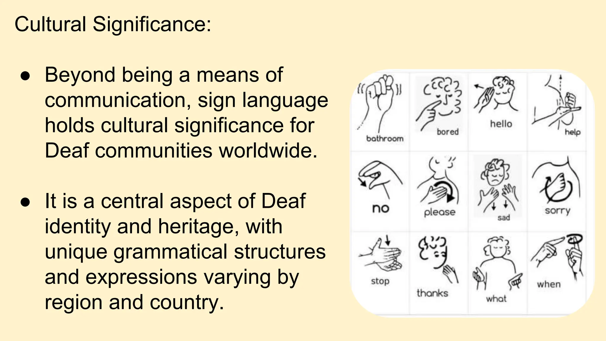 Gestures to Speech- A presentation that talks about sign languages and ...