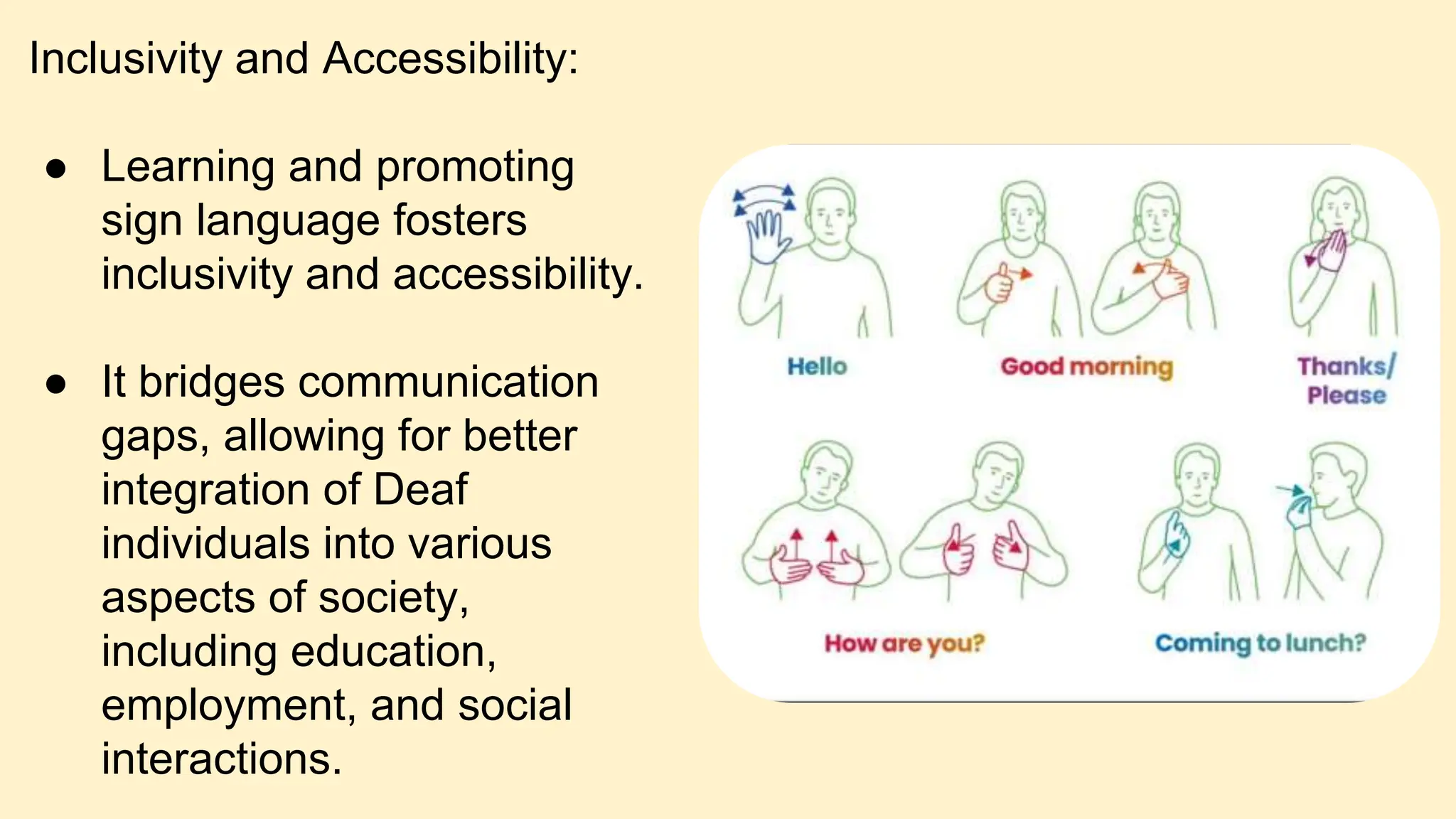 Gestures to Speech- A presentation that talks about sign languages and its importance. | PPTX