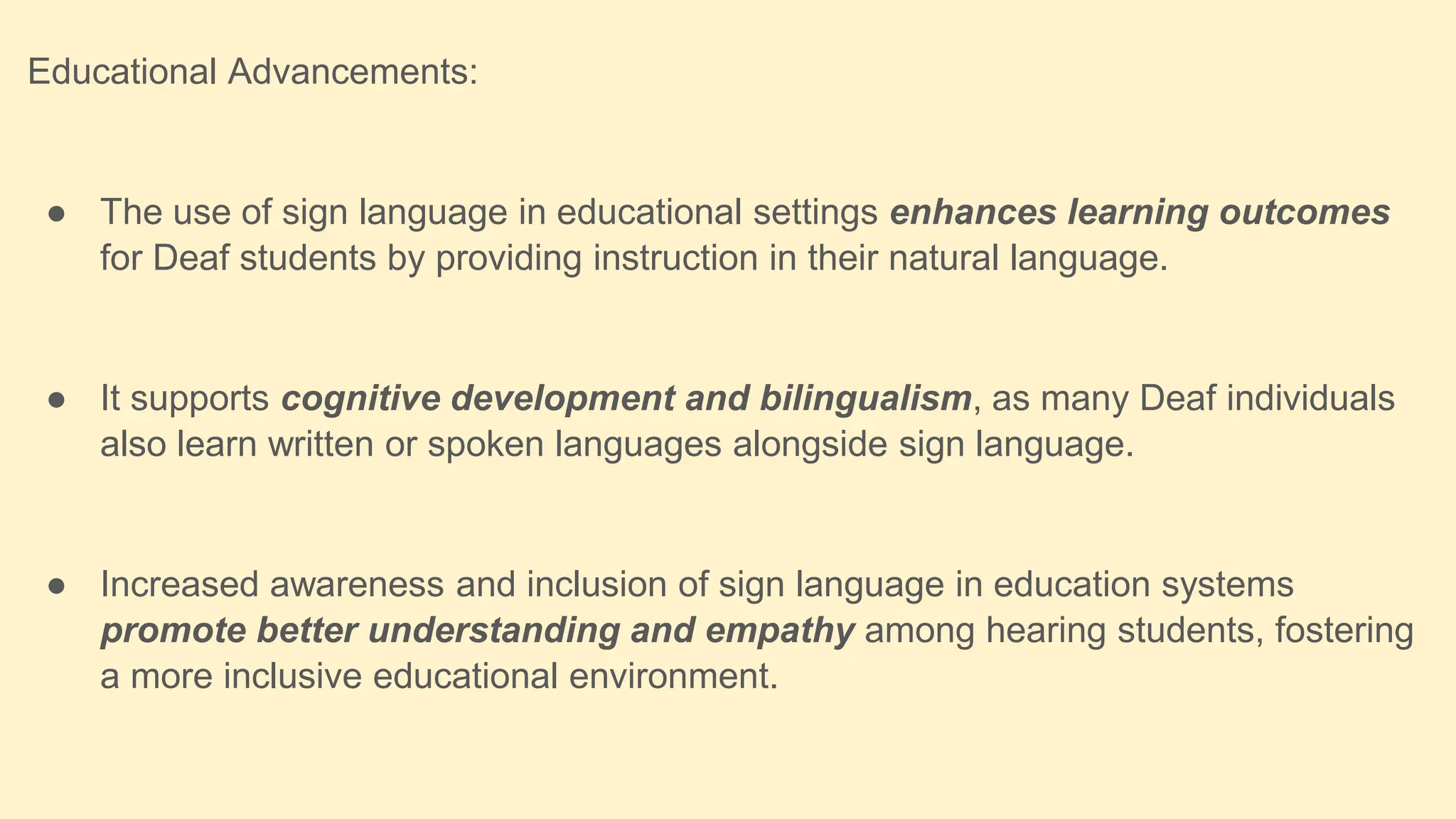 Gestures to Speech- A presentation that talks about sign languages and ...