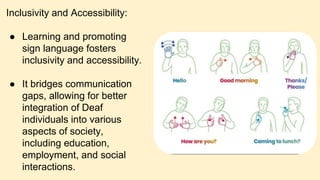 Gestures to Speech- A presentation that talks about sign languages and ...