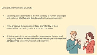 Gestures to Speech- A presentation that talks about sign languages and ...