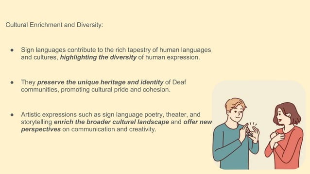 Gestures to Speech- A presentation that talks about sign languages and ...