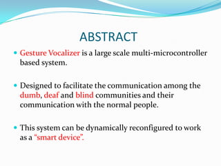 Gesture vocalizer | PPTX