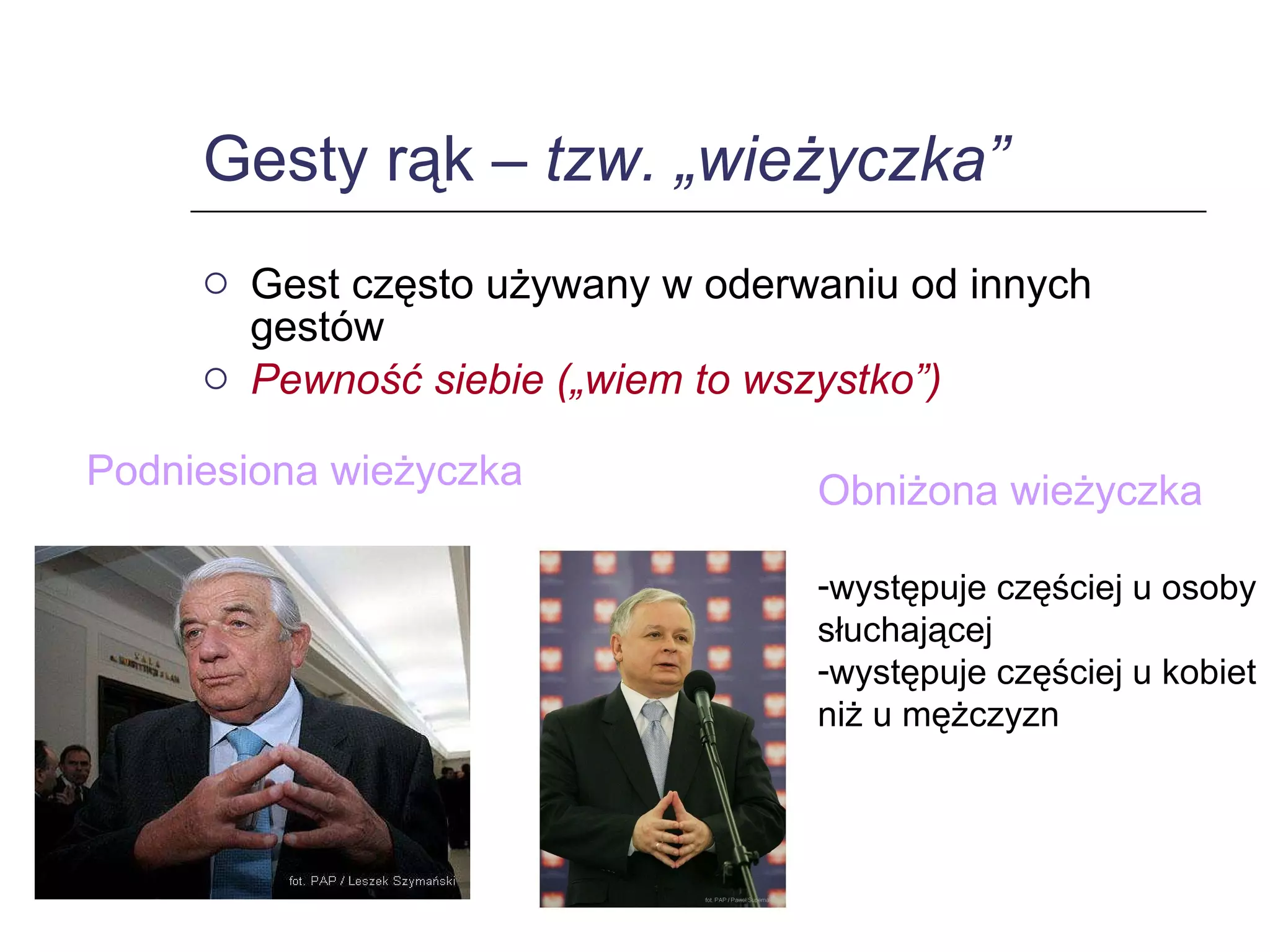Gesty obok słów - mowa ciała dla bibliotekarzy | PPT