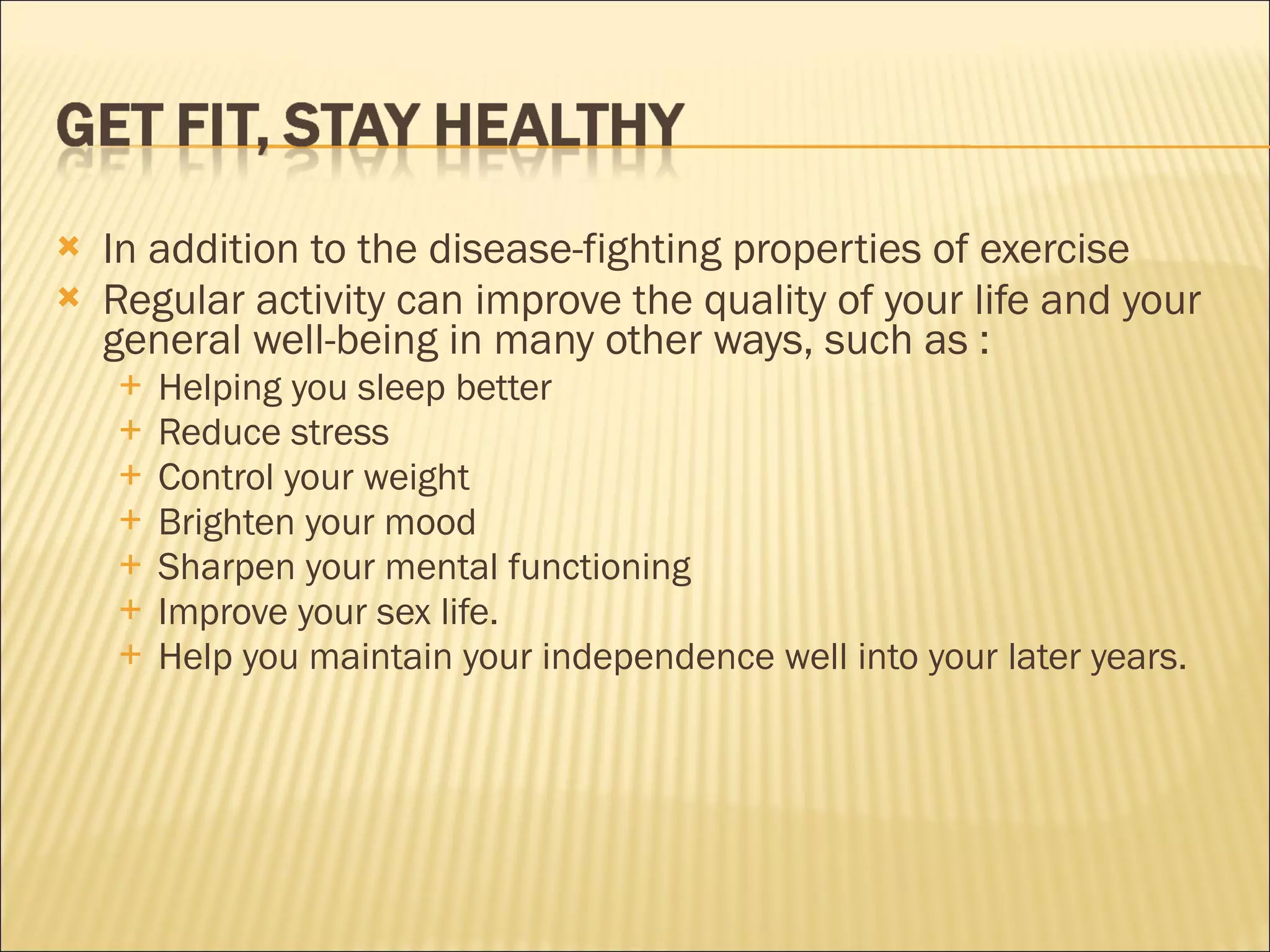 Get Fit stay Healthy | PPT