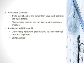 Time Management Tips - Time Management Formula 1.0 Free Training | PPTX