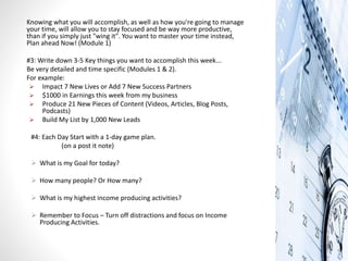 Time Management Tips - Time Management Formula 1.0 Free Training | PPTX