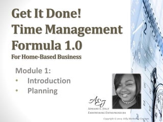 Time Management Tips - Time Management Formula 1.0 Free Training | PPTX