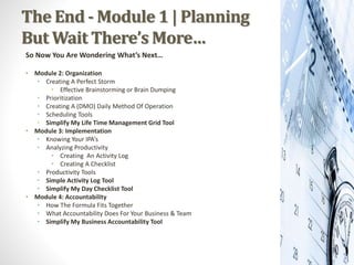 Time Management Tips - Time Management Formula 1.0 Free Training | PPTX