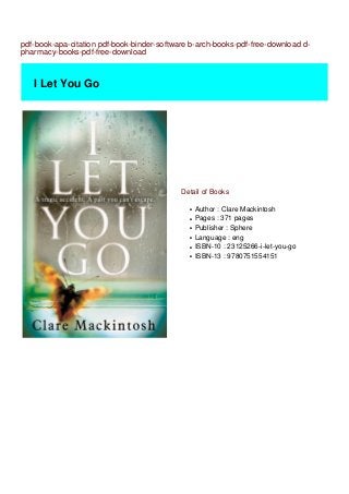 Get-PDF I Let You Go BY : Clare Mackintosh