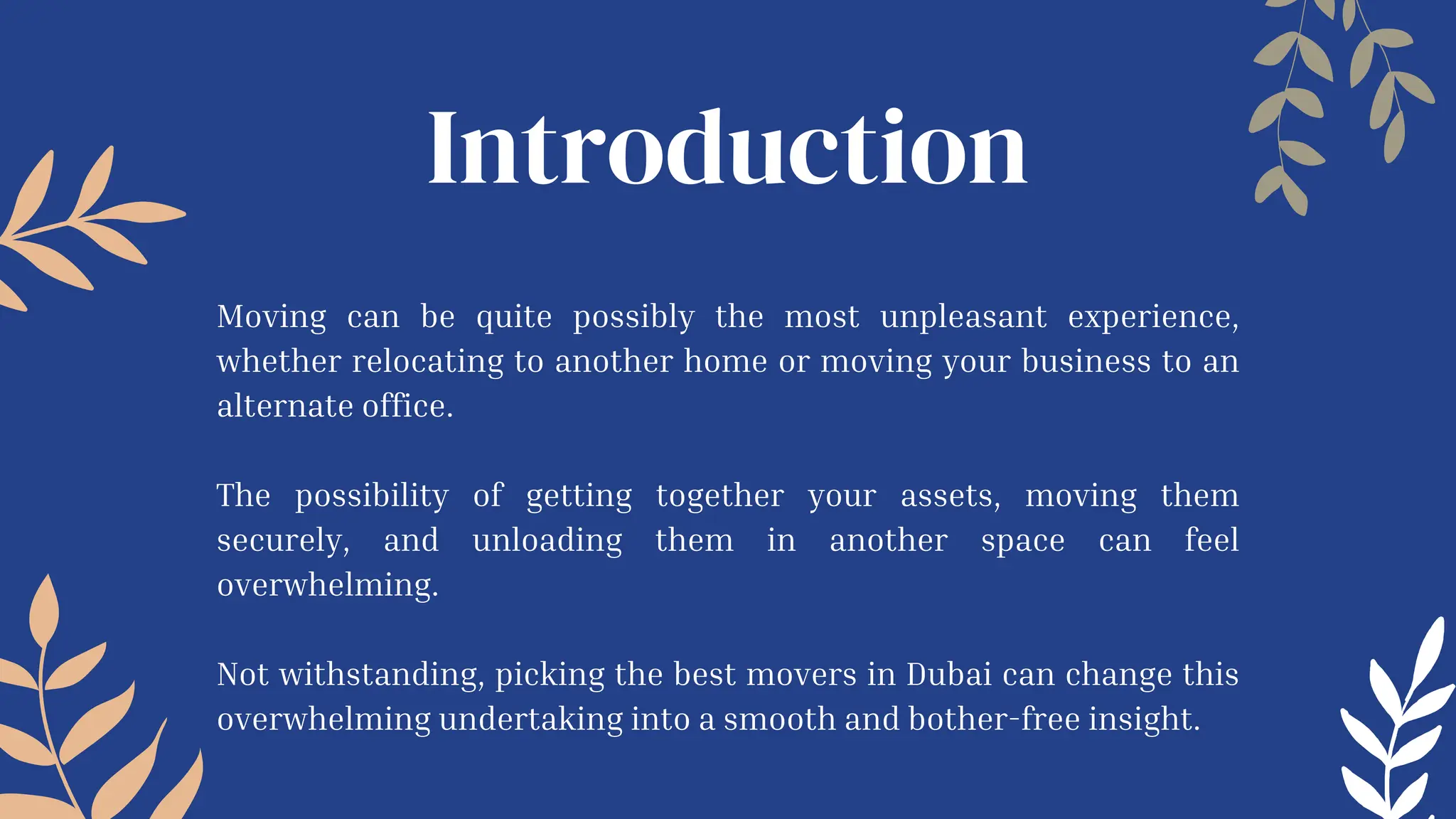 Dubai's Best Movers: Making Relocation Simple and Efficient | PDF