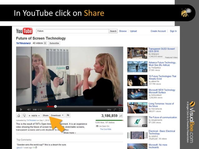 Get YoutTube Video in your PowerPoint! (shared using VisualBee) | PPT