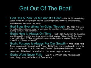 Get Out of the Boat | PPT