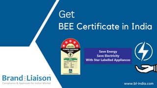 BEE Certification - Star Rating | Best Consultant in India | PPT