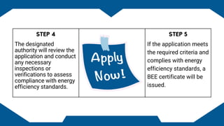 BEE Certification - Star Rating | Best Consultant in India | PPT