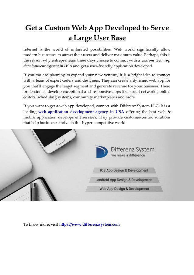 Get a custom web app developed to serve a large user base