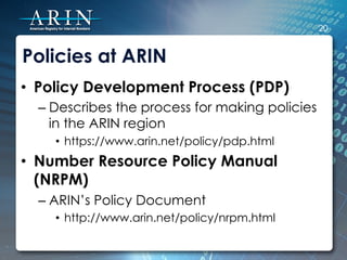 Get Internet Number Resources from ARIN (IPv4, IPv6, ASNs) | PPT
