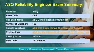Get All Information About ASQ Certified Reliability Engineer (CRE ...