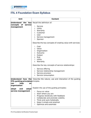 Get all information about itil 4 foundation certification exam | PDF