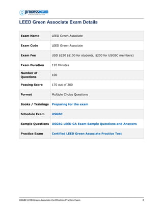 Get An Attractive Score in USGBC LEED Green Associate Certification ...