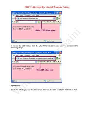 GET and POST in PHP | PDF | Web Development | Internet