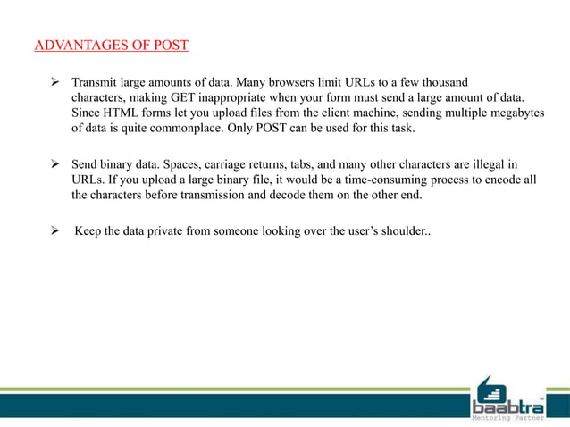 Get and post methods | PPTX | Internet for Beginners | Internet